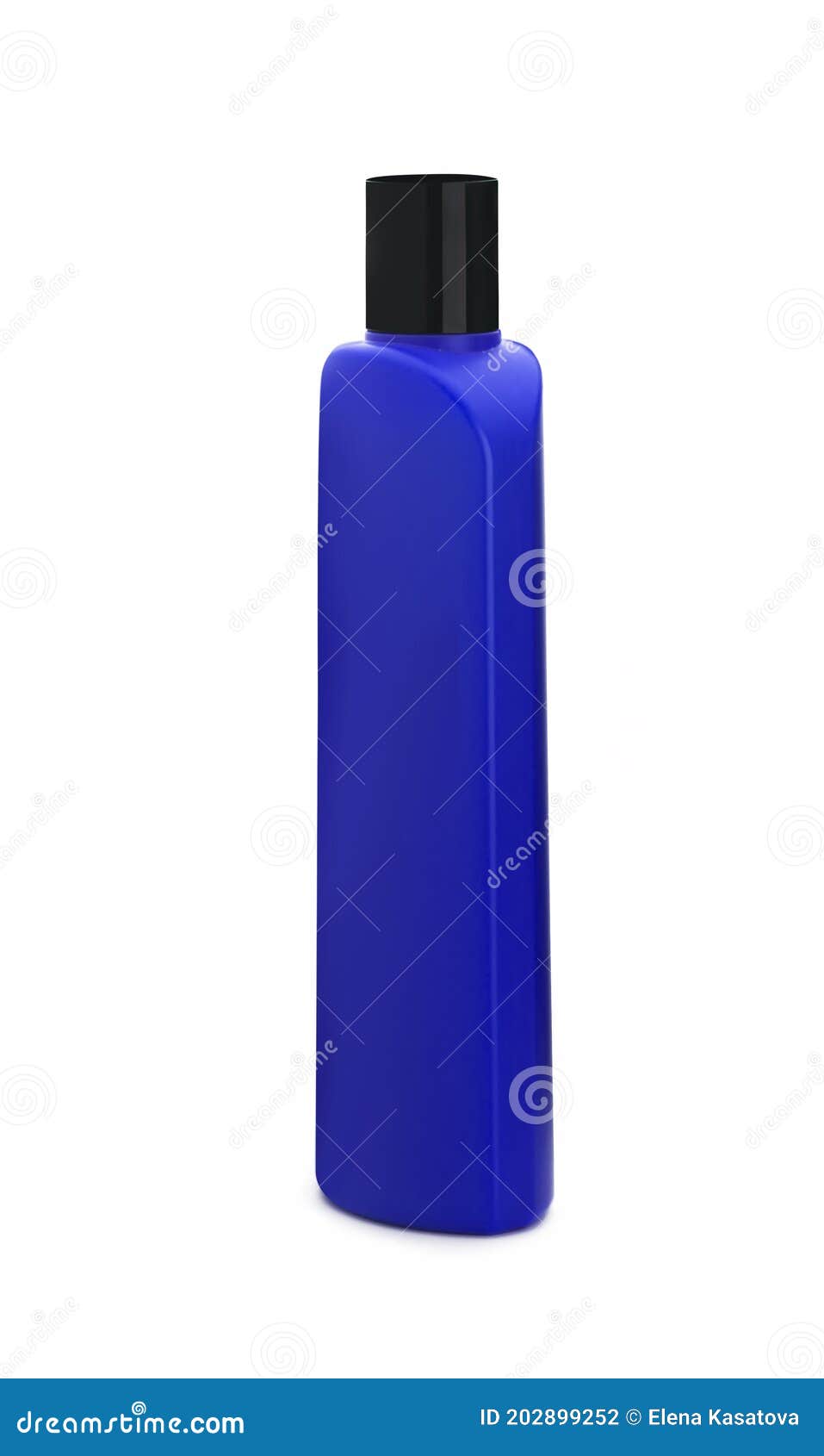 Blue Cosmetic Bottles Isolated on White Stock Photo - Image of clean ...