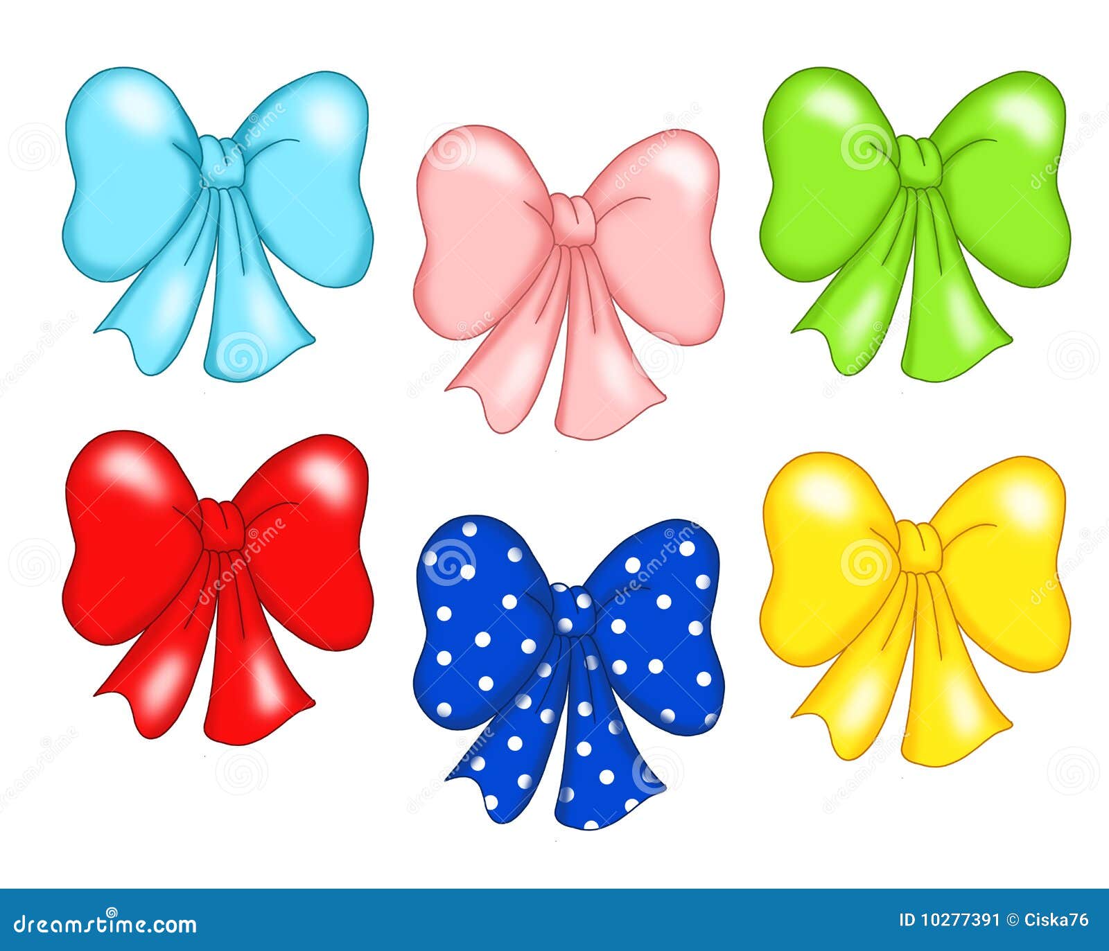 Colored bow stock illustration. Illustration of clothing - 10277391