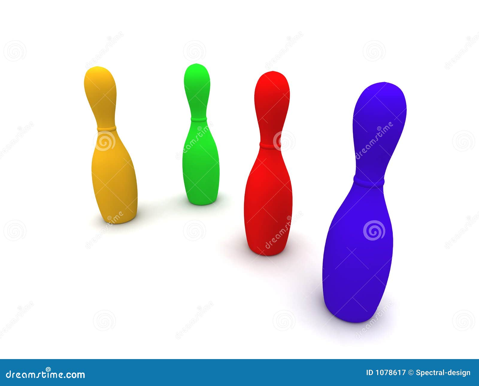 Colored Bowling Pins 1 stock illustration. Illustration of colored ...