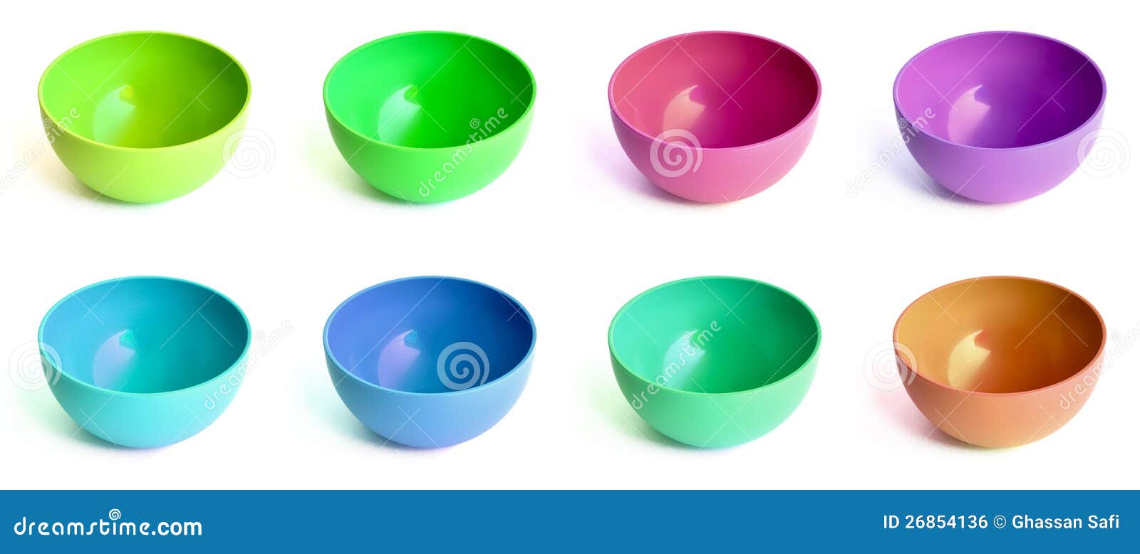 Colored bowls stock photo. Image of coloured, plastic - 26854136