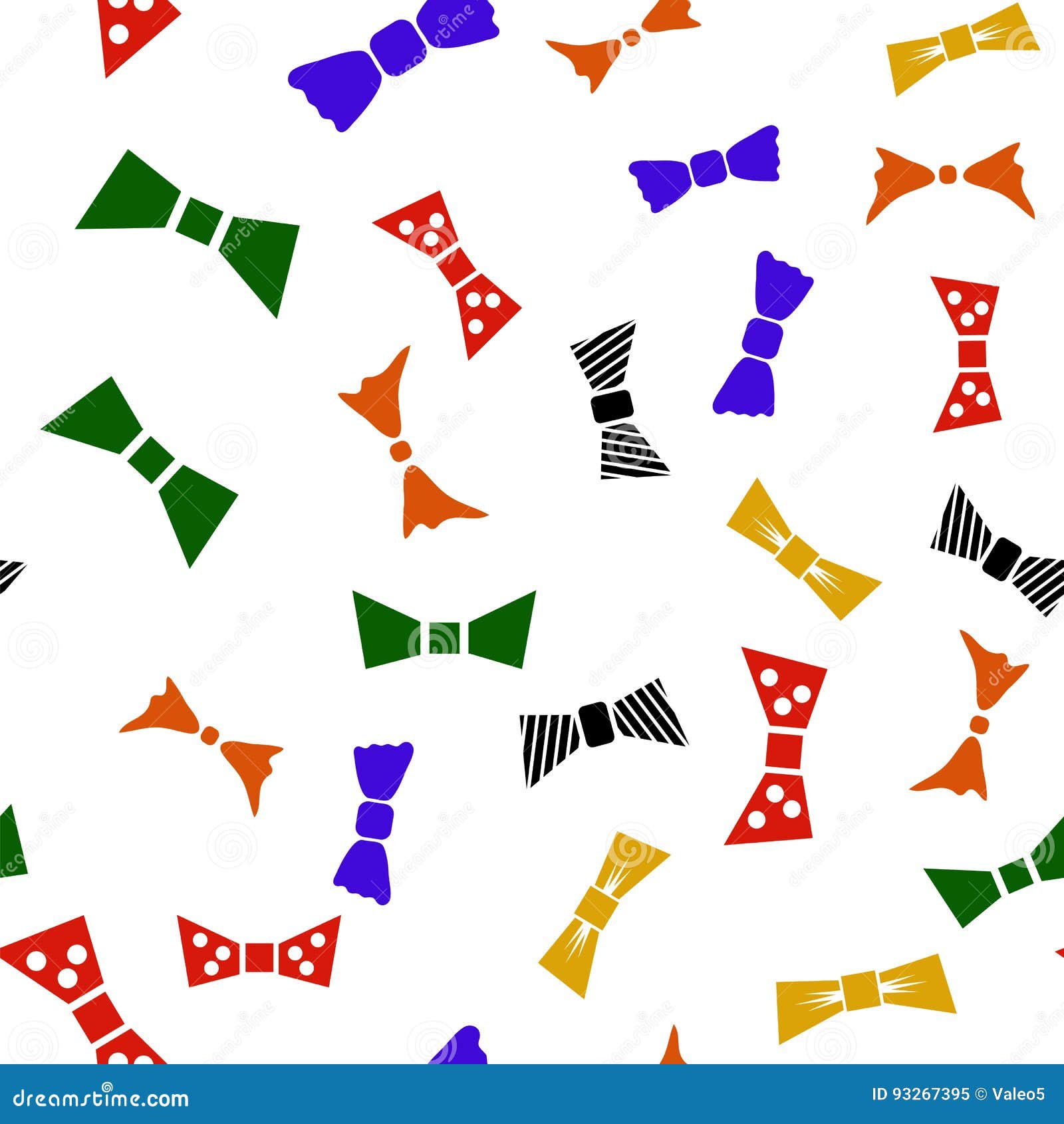 Colored Bows Seamless Pattern Stock Vector - Illustration of cloth ...