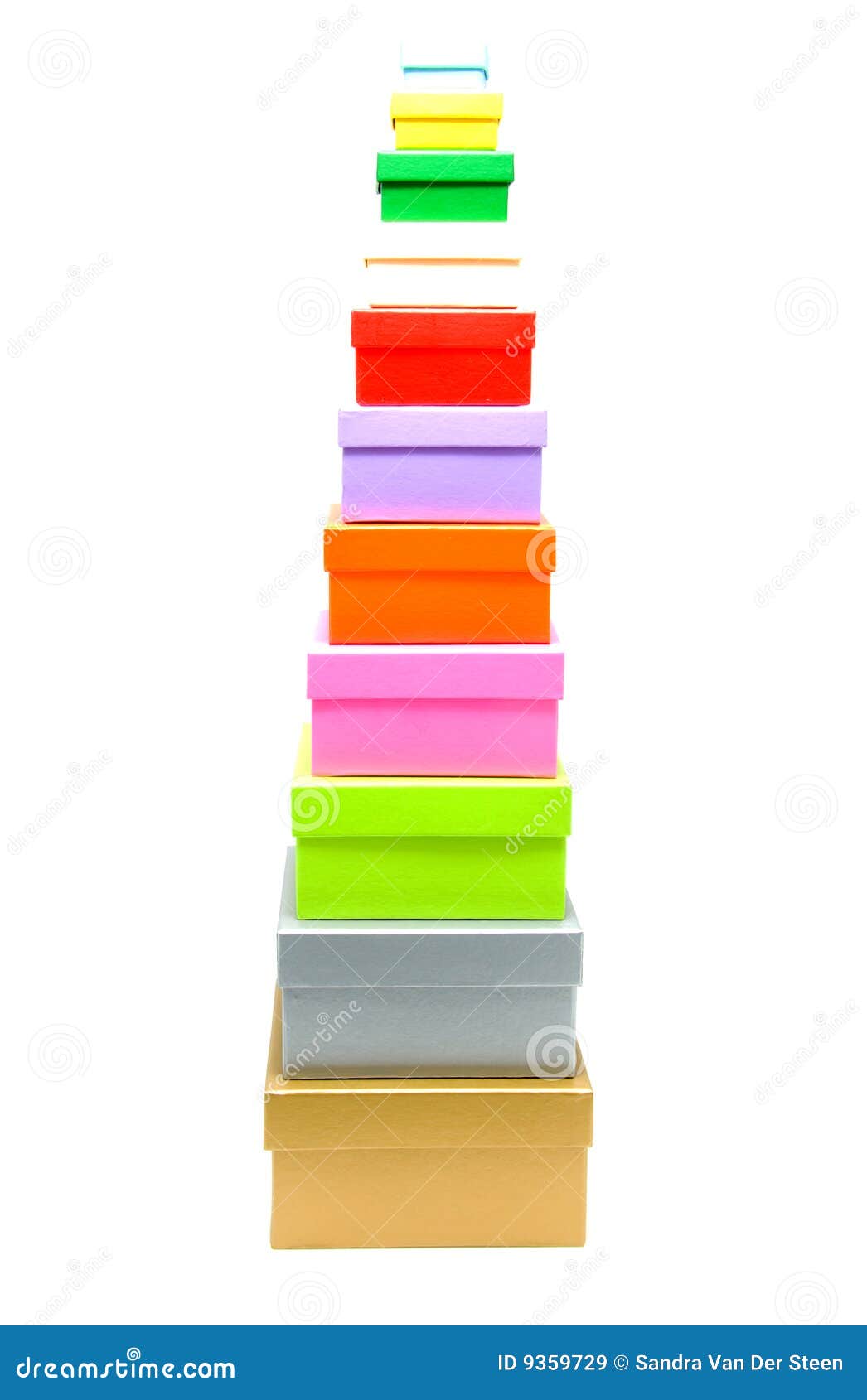 Colored boxes stock image. Image of sizes, stack, giftwrap - 9359729