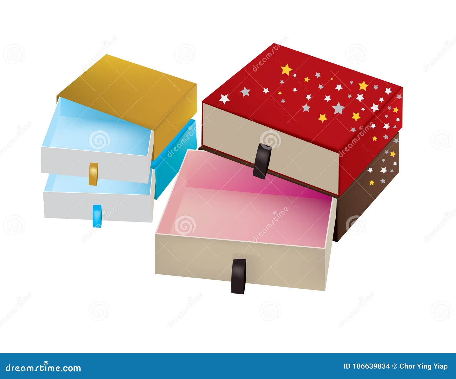 Colored Boxes - Packaging Isolated Stock Vector - Illustration of ...