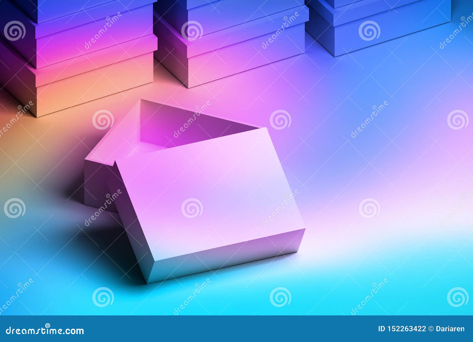 Colored Boxes for Presentation Stock Illustration - Illustration of ...