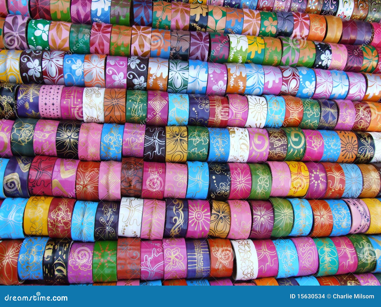 Colored Bracelets for Sale, Thailand. Stock Photo - Image of elegant ...