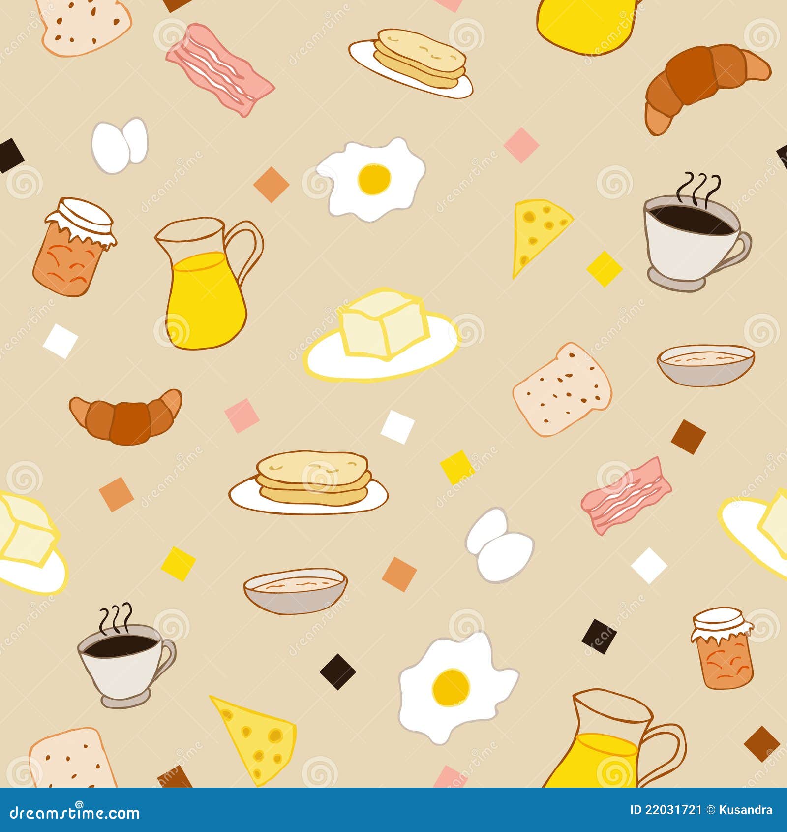 Colored breakfast theme stock vector. Illustration of bowl - 22031721