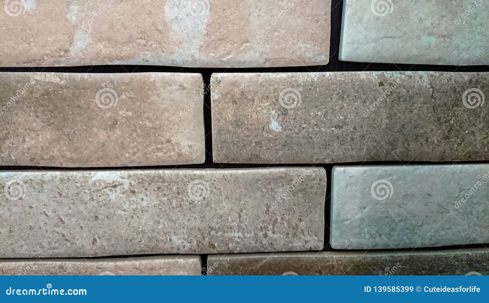 The Colored Brick Wall Texture Background Stock Image - Image of ...