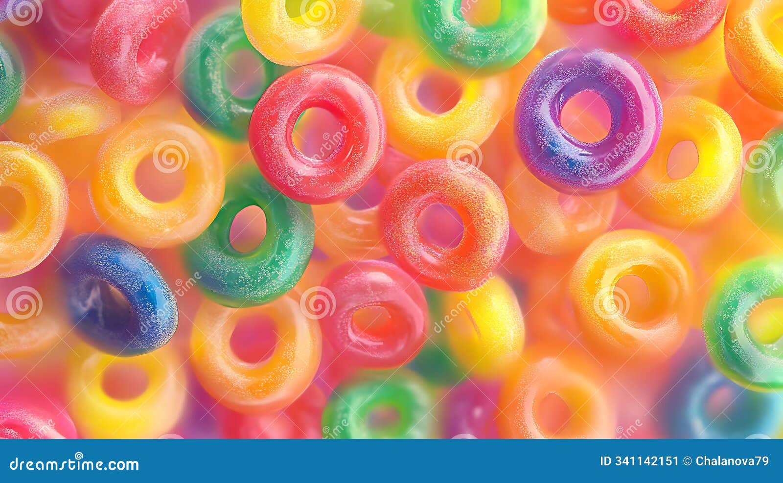 Colored Bright Fruit Grain Loops Background. High Quality Photo Stock ...