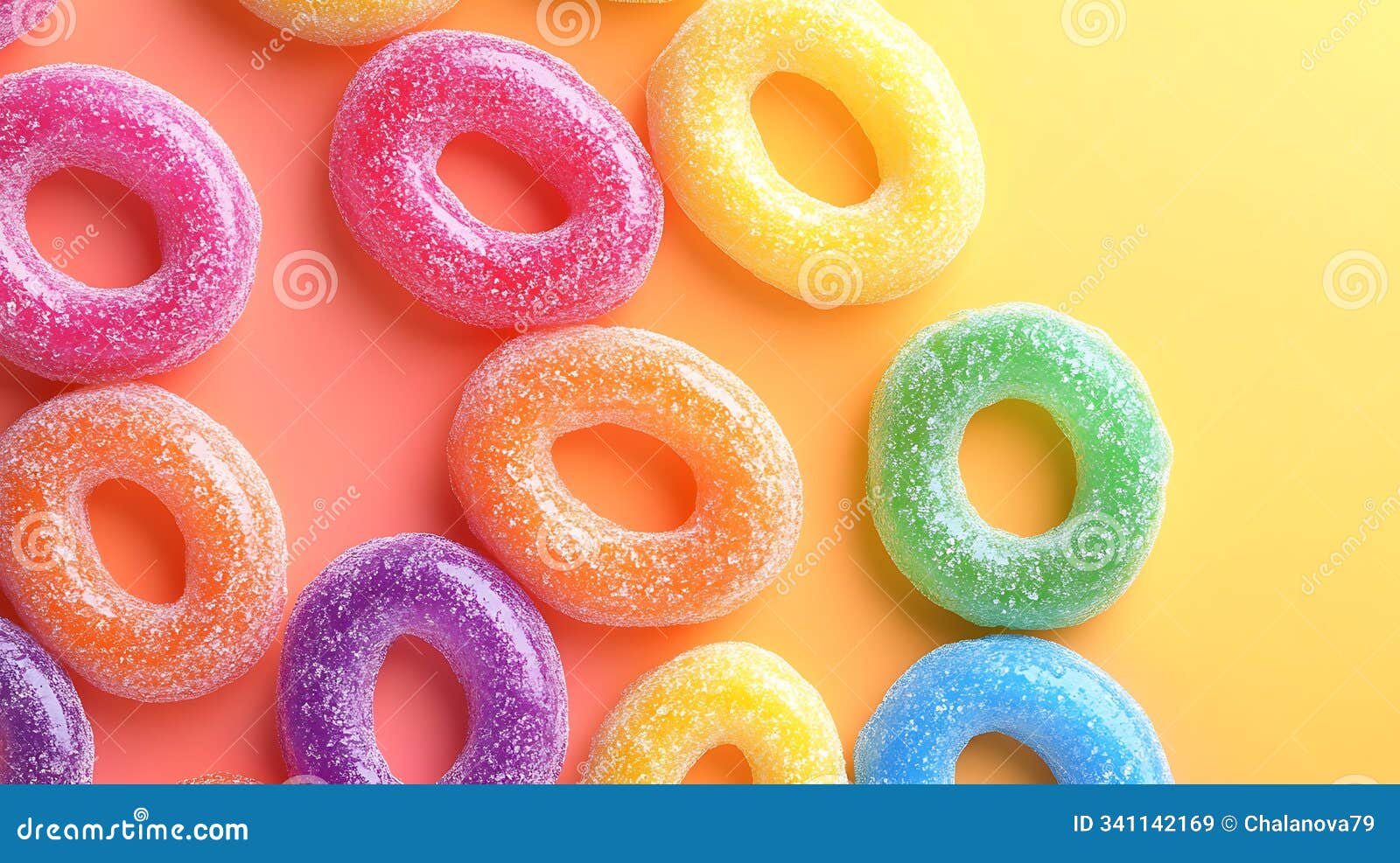 Colored Bright Fruit Grain Loops Background. High Quality Photo Stock ...