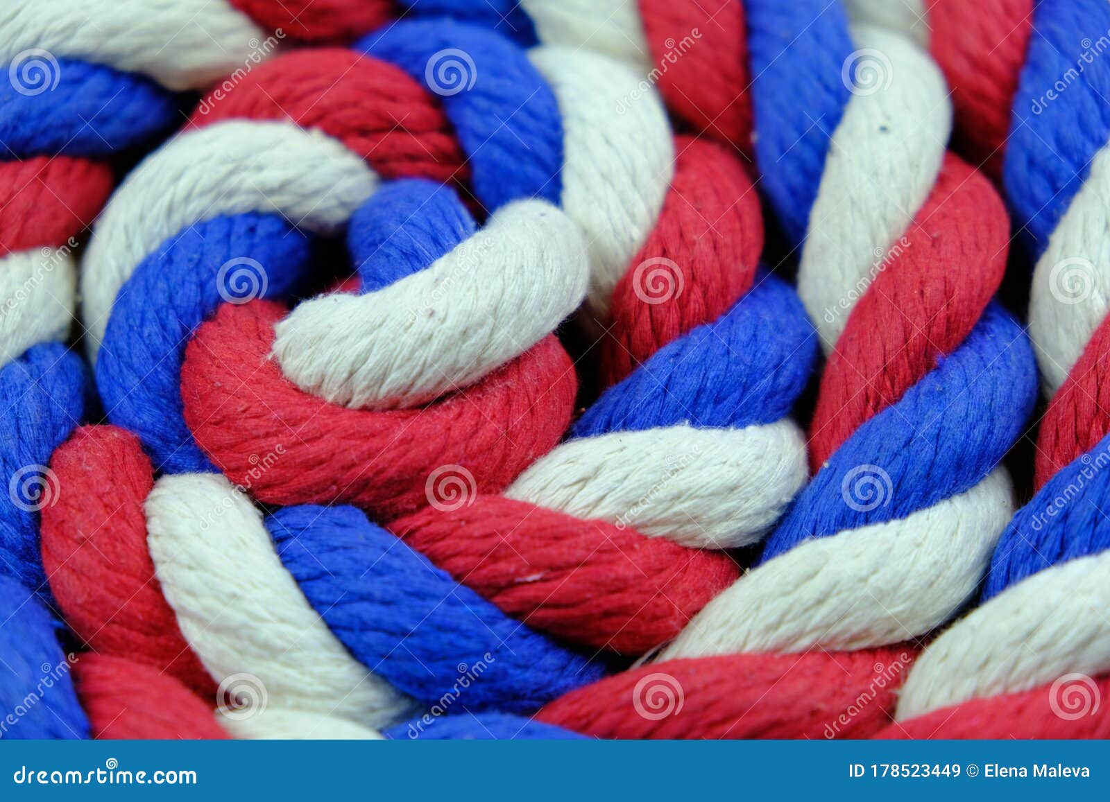 Colored Bright Rope Twisted In A Spiral For Background Stock Image ...