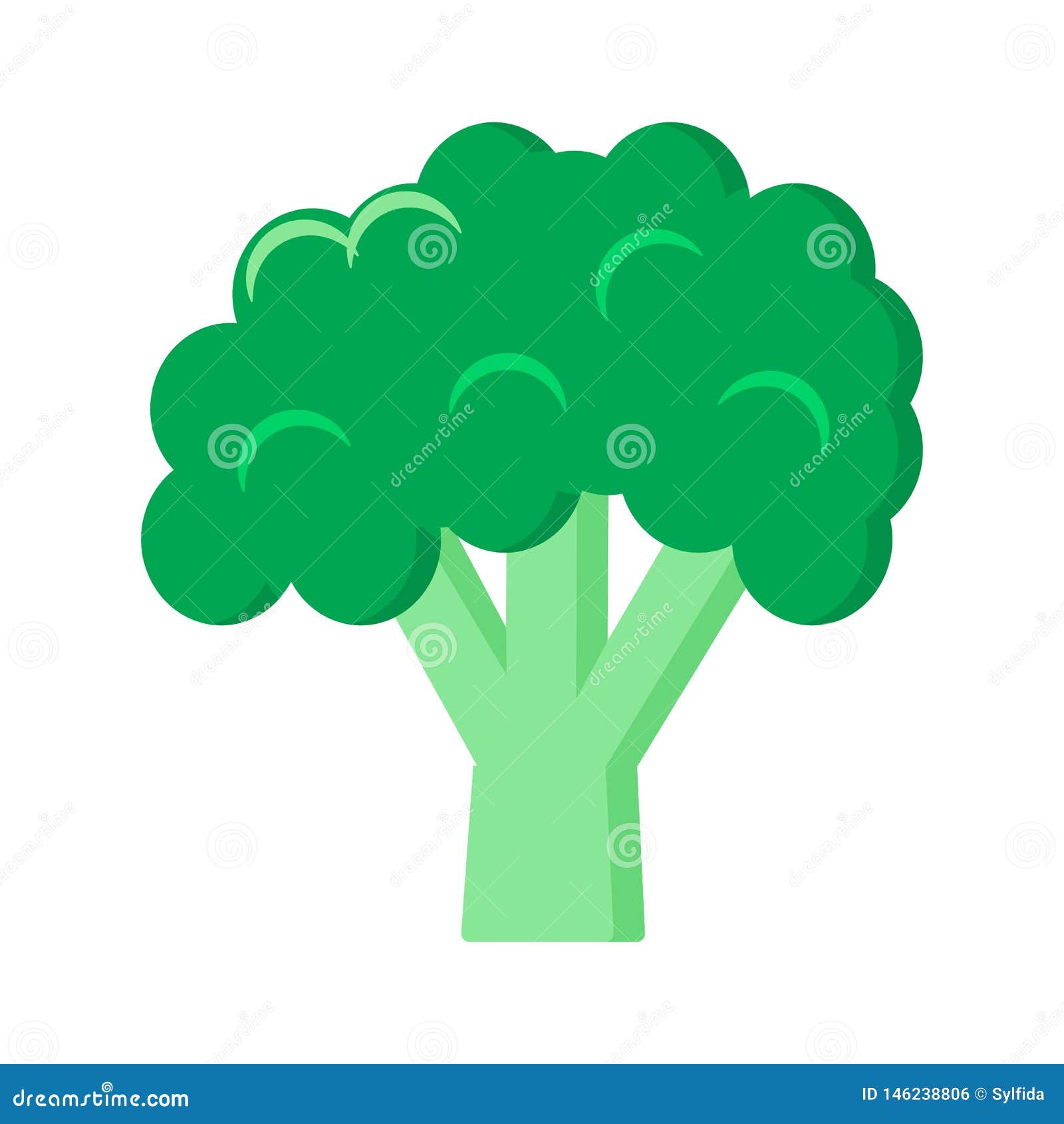 Colored Broccoli Icon. Vector Illustration Stock Illustration ...