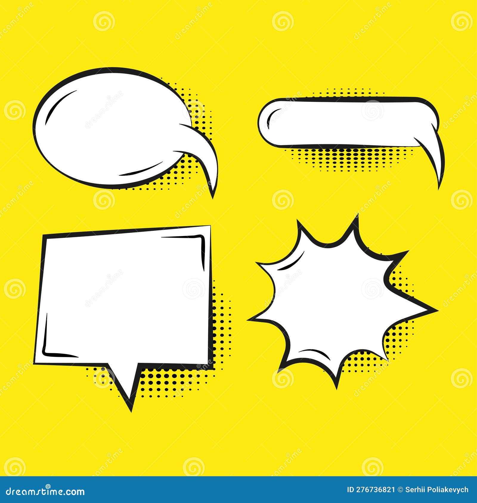 Colored Bubble Messages Explosions. Vector Illustration Stock Vector ...