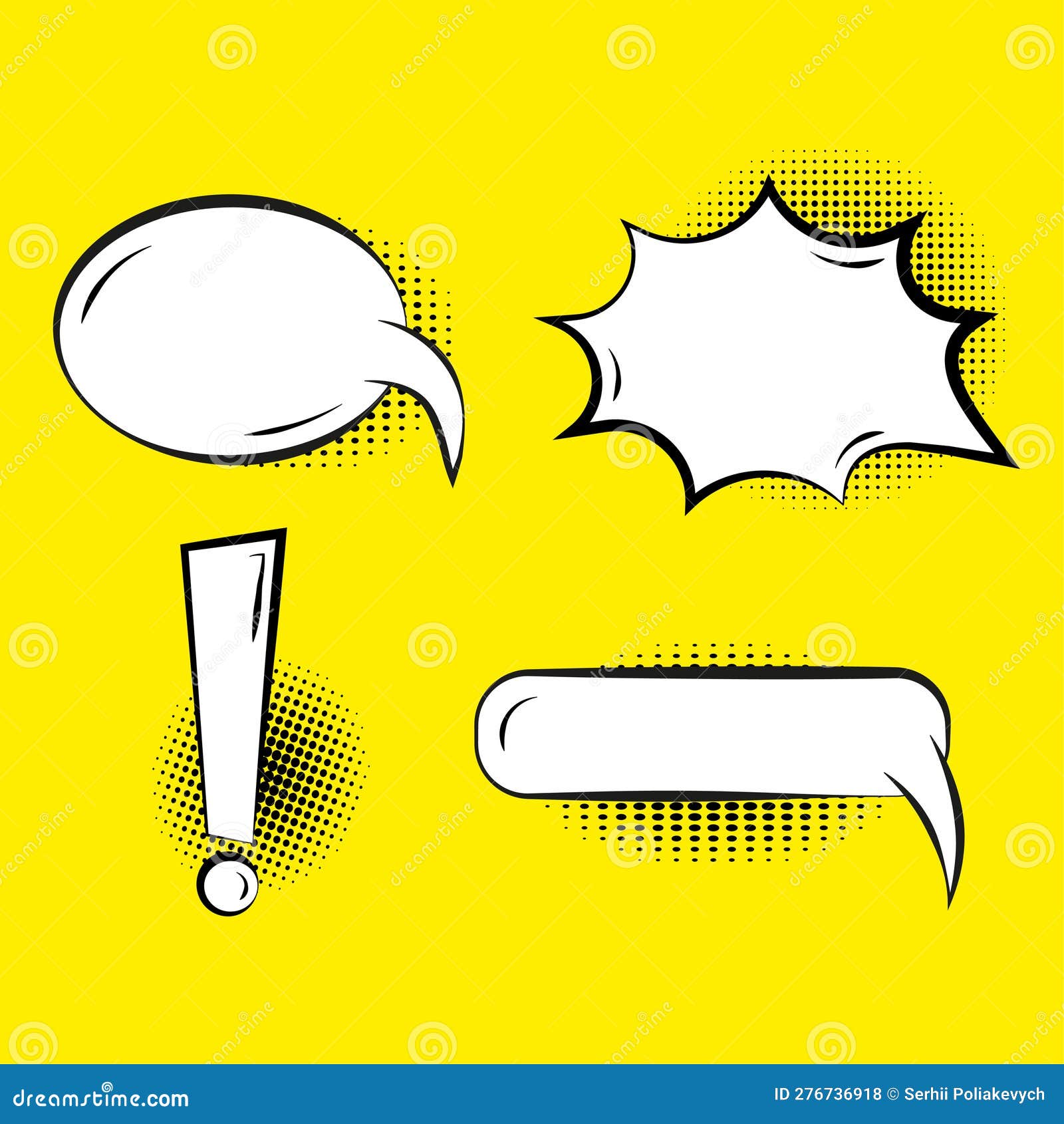 Colored Bubble Messages Explosions. Vector Illustration Stock Vector ...