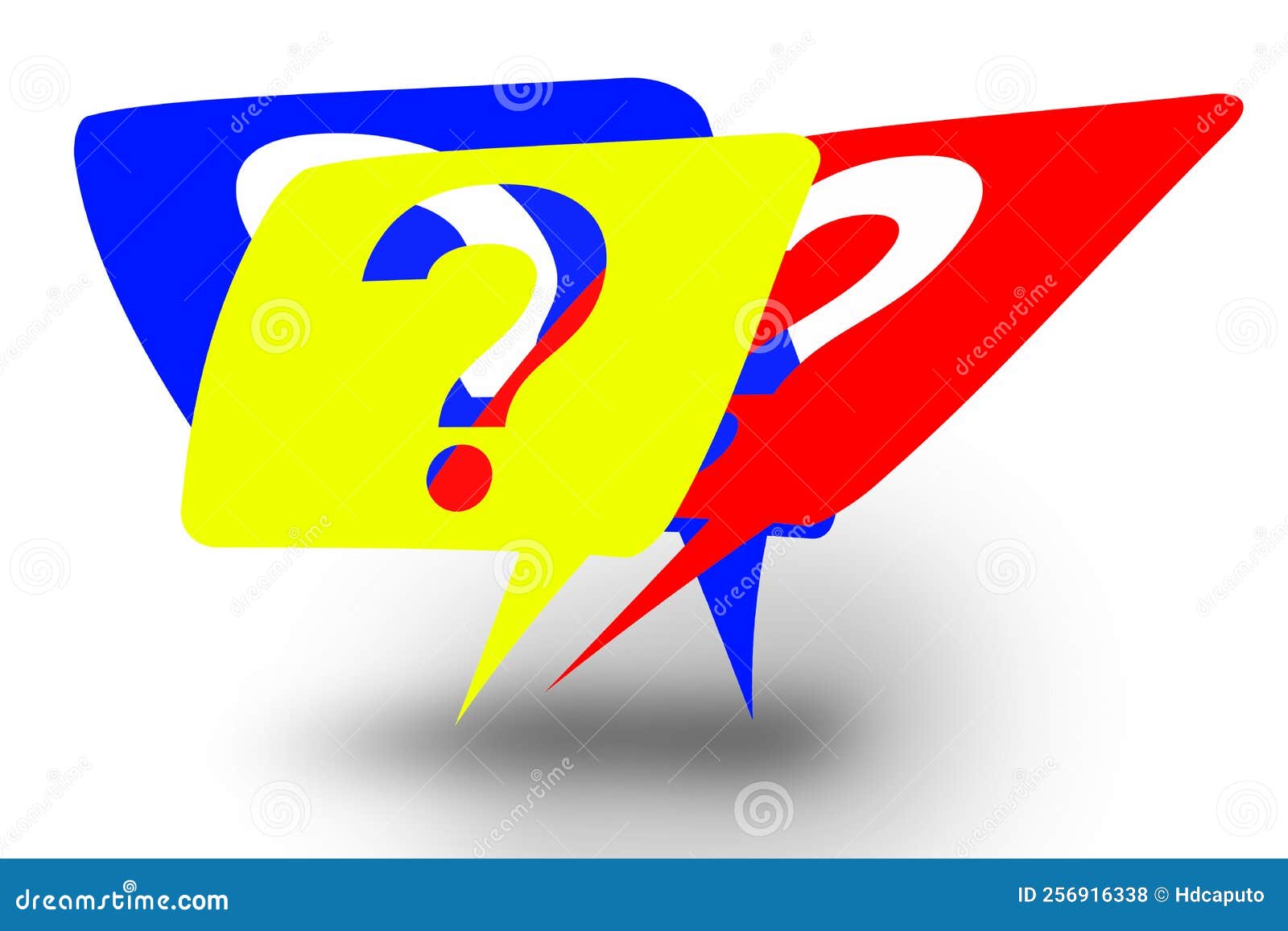 Colored Bubbles with the Question Mark Icon. Graphic Representation of ...