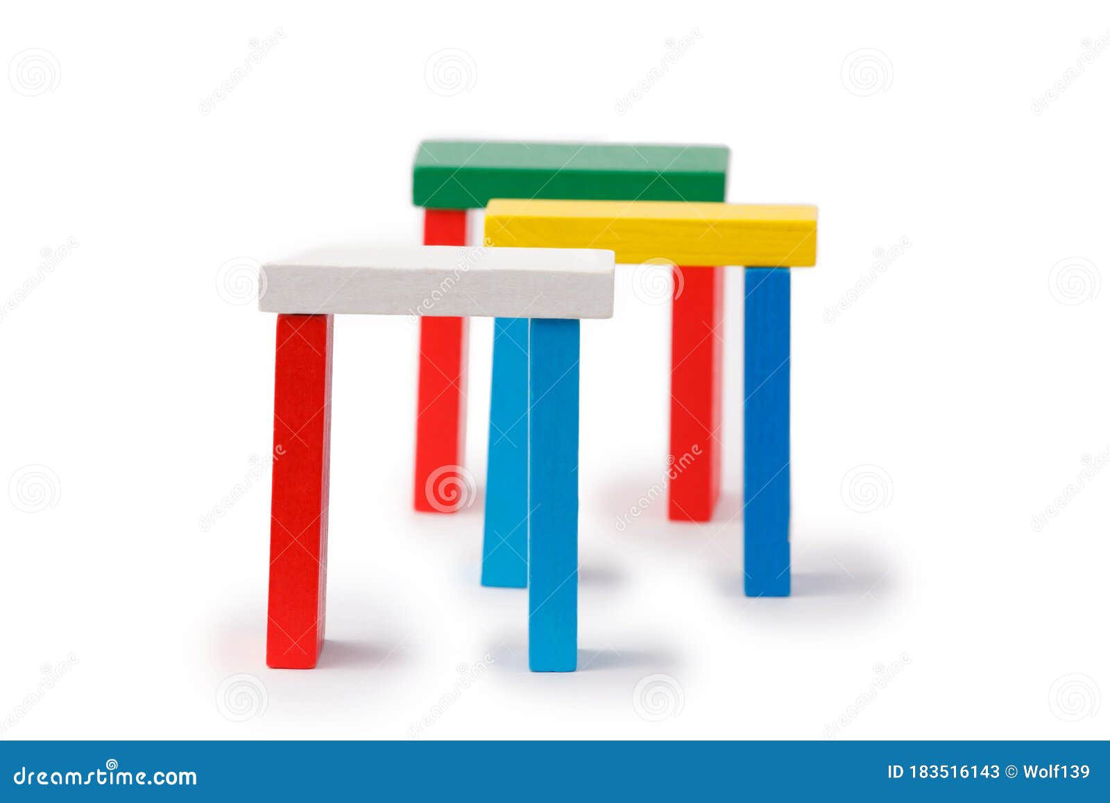 Many Colored Building Blocks of Wood Stock Image - Image of prism ...