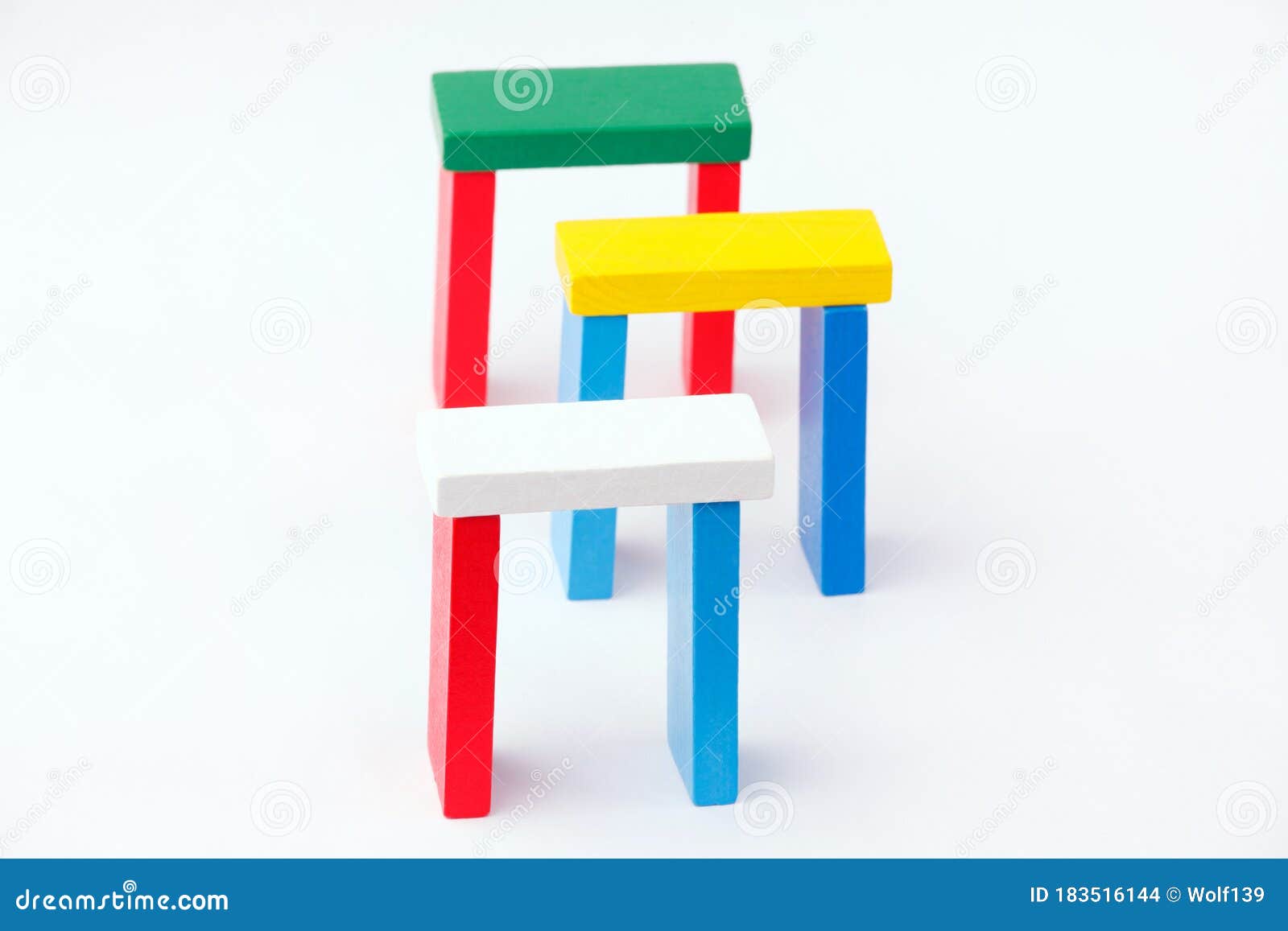 Many Colored Building Blocks of Wood Stock Photo - Image of play ...