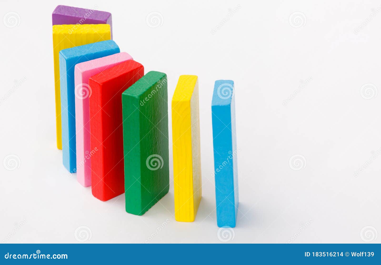 Colored Building Blocks of Wood Stock Photo - Image of constructor ...
