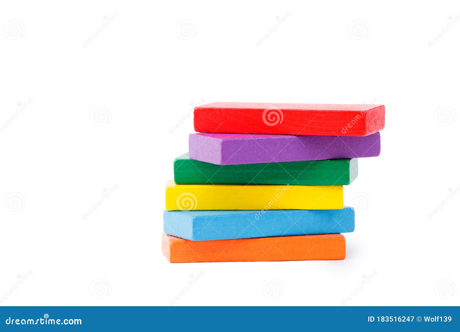 Colored Building Blocks of Wood Stock Image - Image of simply, blocks ...