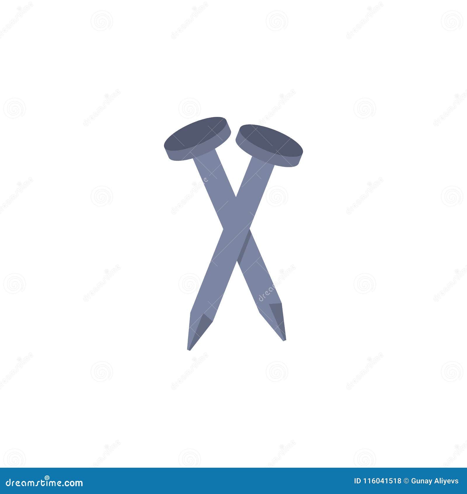 Colored Building Nails Illustration. Element Of Construction Tools For ...