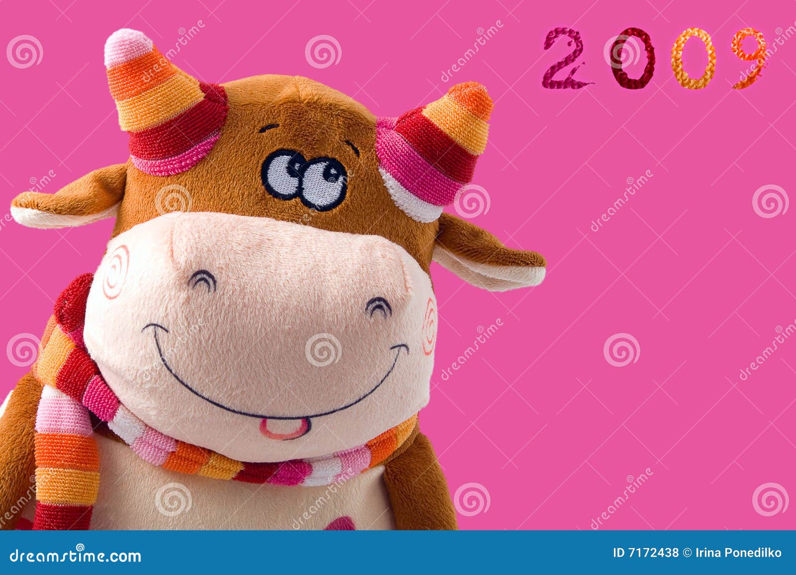 Colored bull stock photo. Image of animal, bell, soft - 7172438