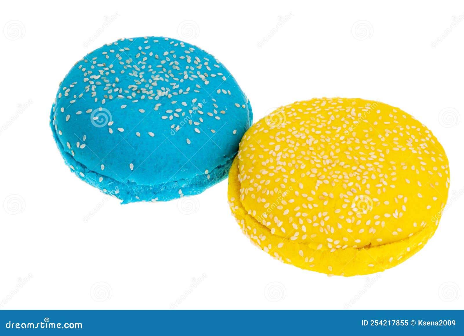 Colored Burger Bun Isolated Stock Image - Image of dinner, snack: 254217855