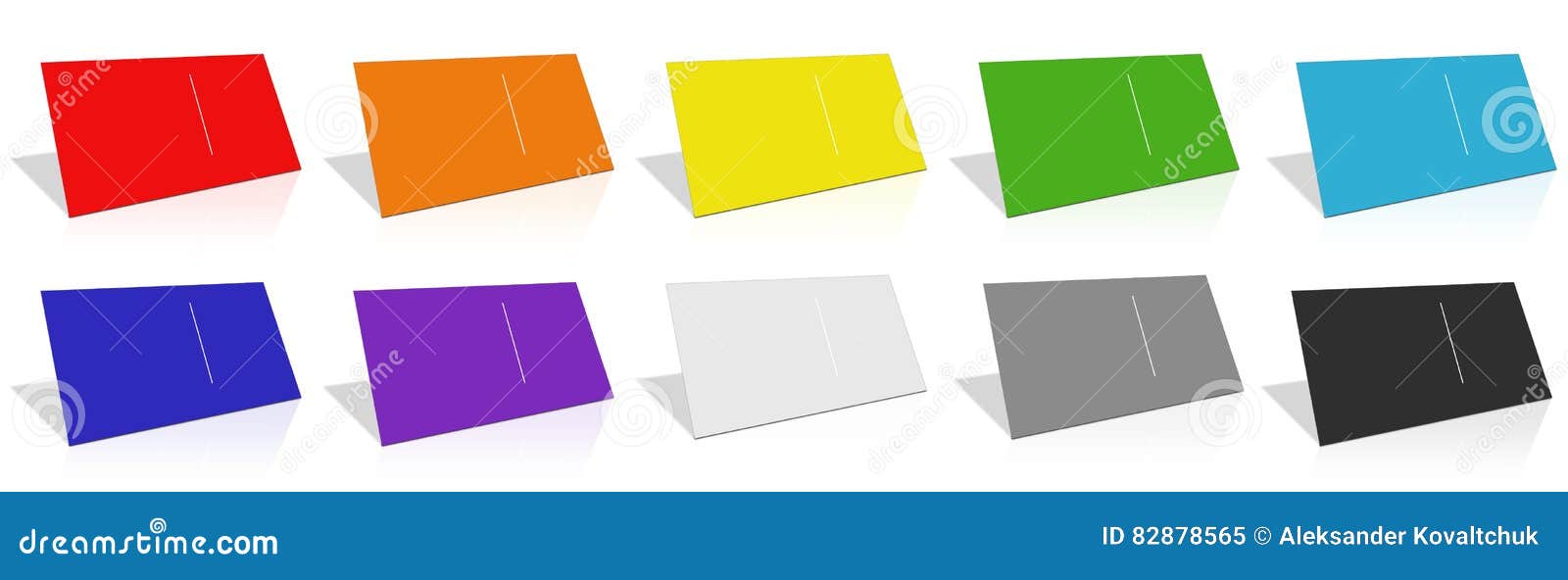 Colored Business Card stock illustration. Illustration of colourful ...