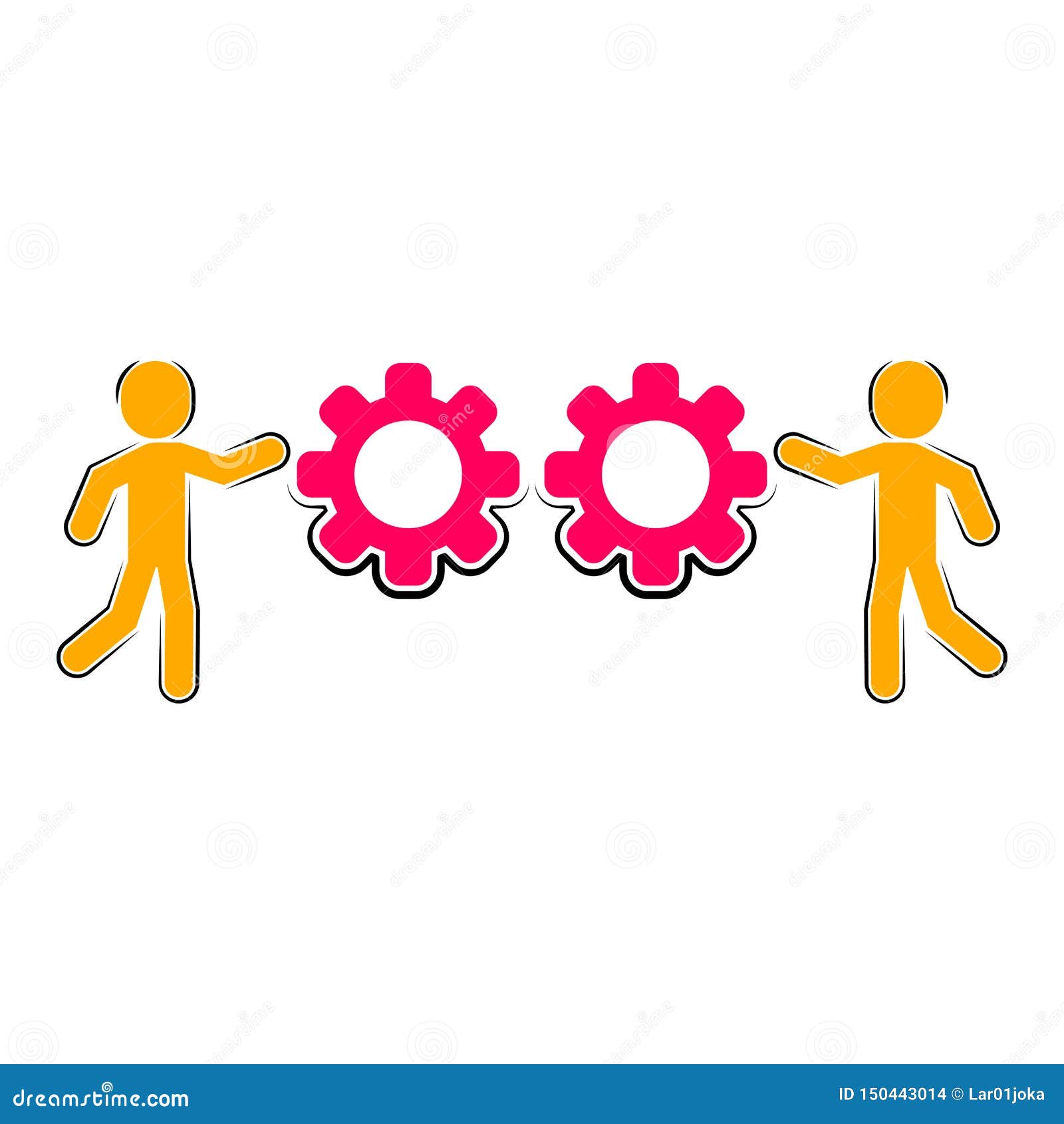 Colored Business Teamwork Icon. Business Concept Stock Vector ...