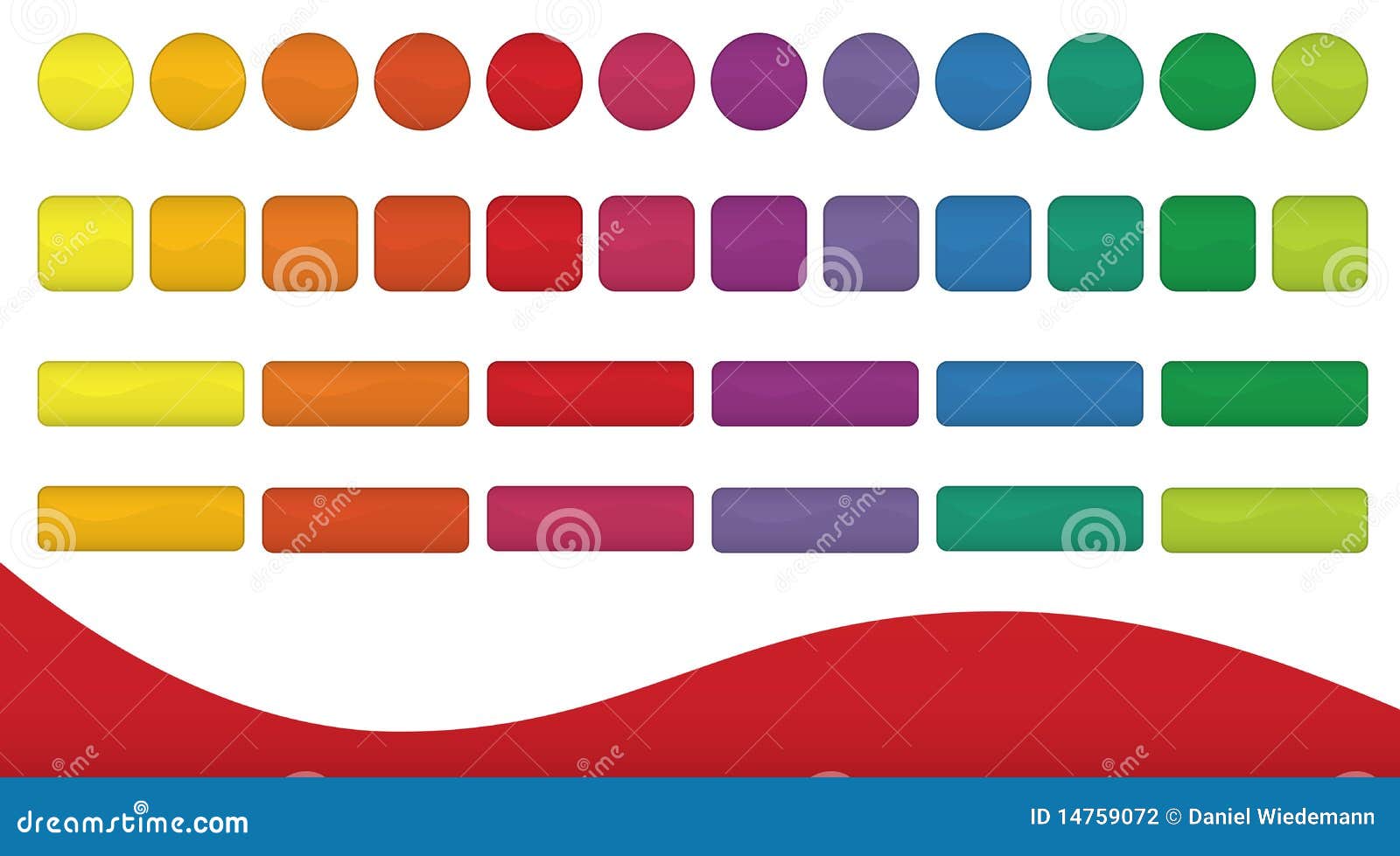 Colored Buttons stock vector. Illustration of green, violet - 14759072