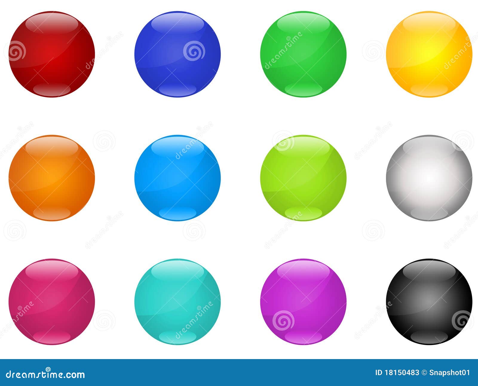 Colored Buttons stock illustration. Illustration of icon - 18150483