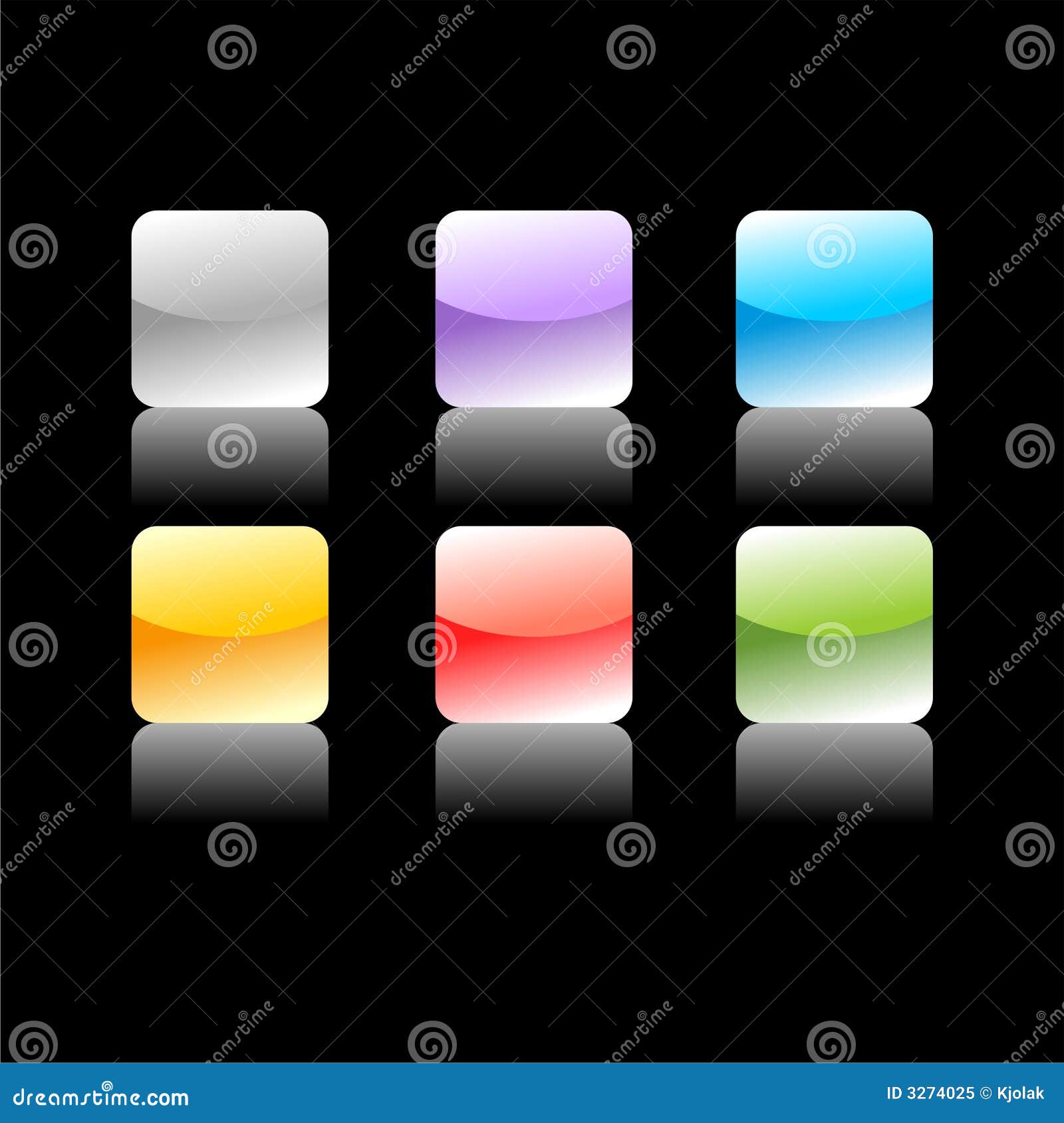 Colored buttons stock vector. Illustration of blue, computer - 3274025