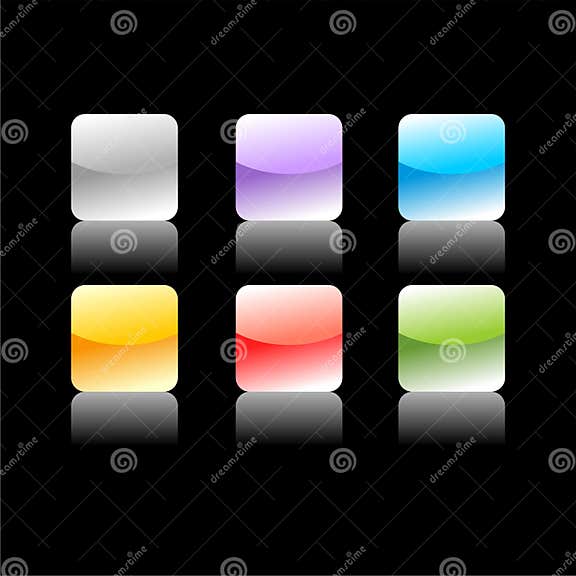 Colored buttons stock vector. Illustration of blue, computer - 3274025