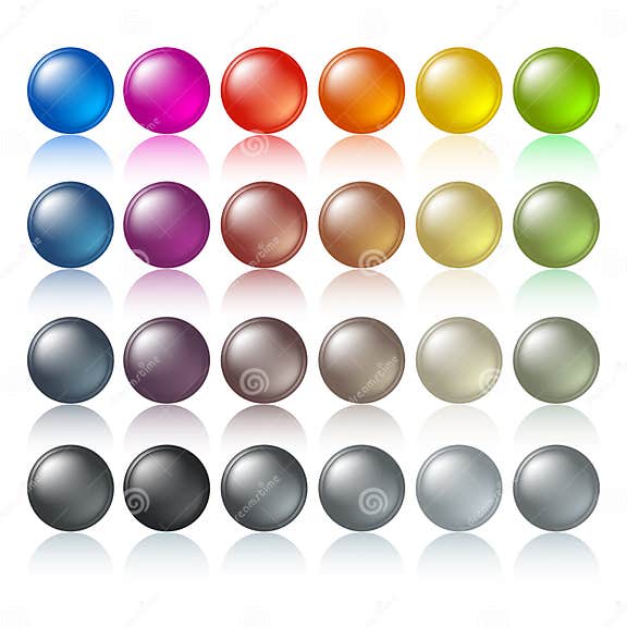 Colored buttons stock vector. Illustration of business - 6619993