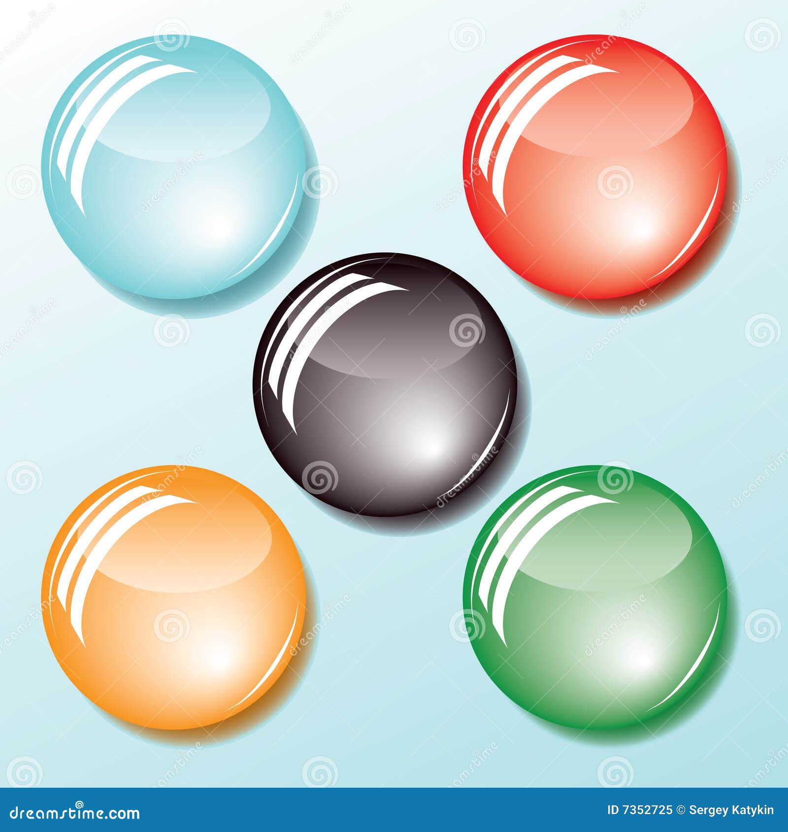 Colored buttons. Vector. stock vector. Illustration of multimedia - 7352725