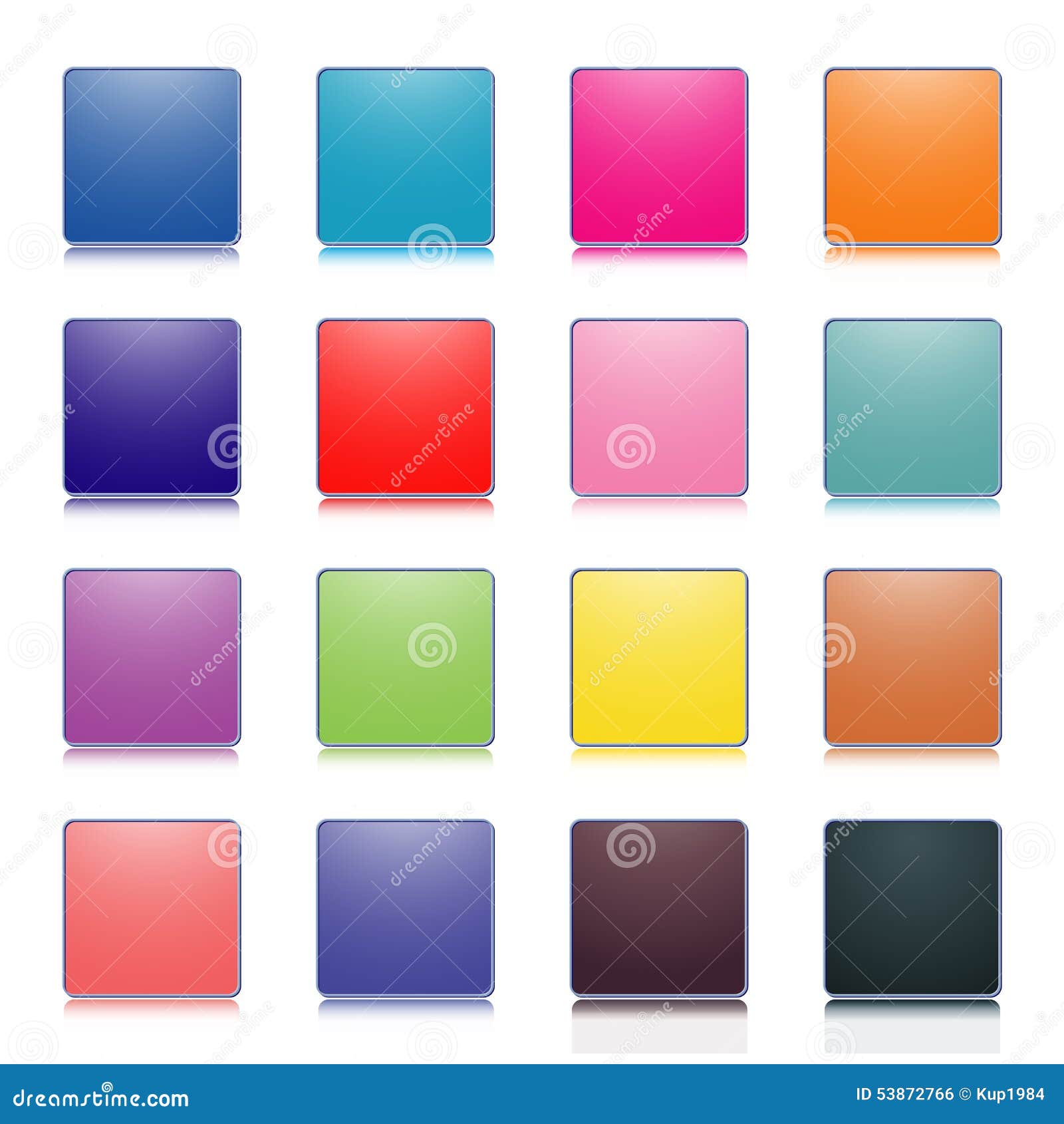 Colored Buttons, Vector Illustration Stock Vector - Illustration of ...