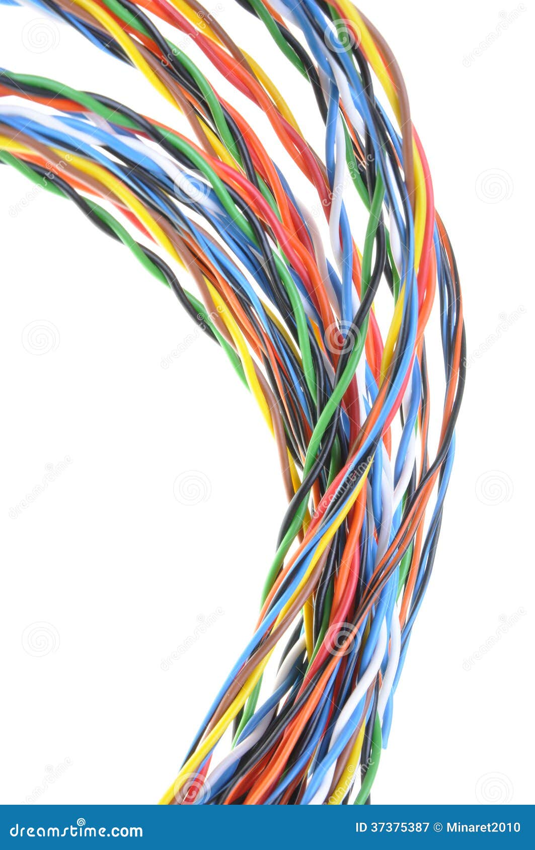 Colored cable stock image. Image of electricity, connect - 37375387