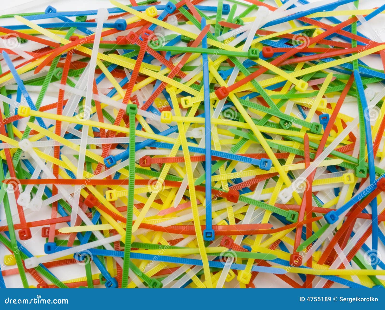 Colored cable tie stock image. Image of yellow, abstract - 4755189