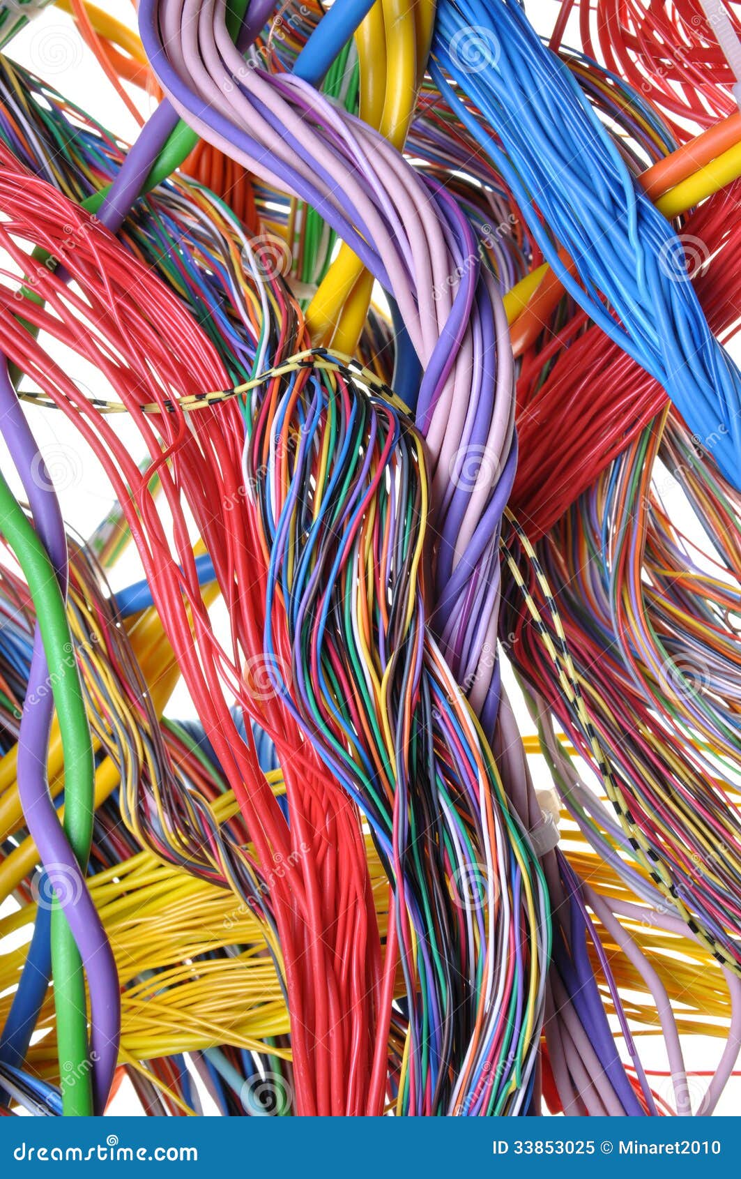 Colored cables stock image. Image of industrial, connection - 33853025