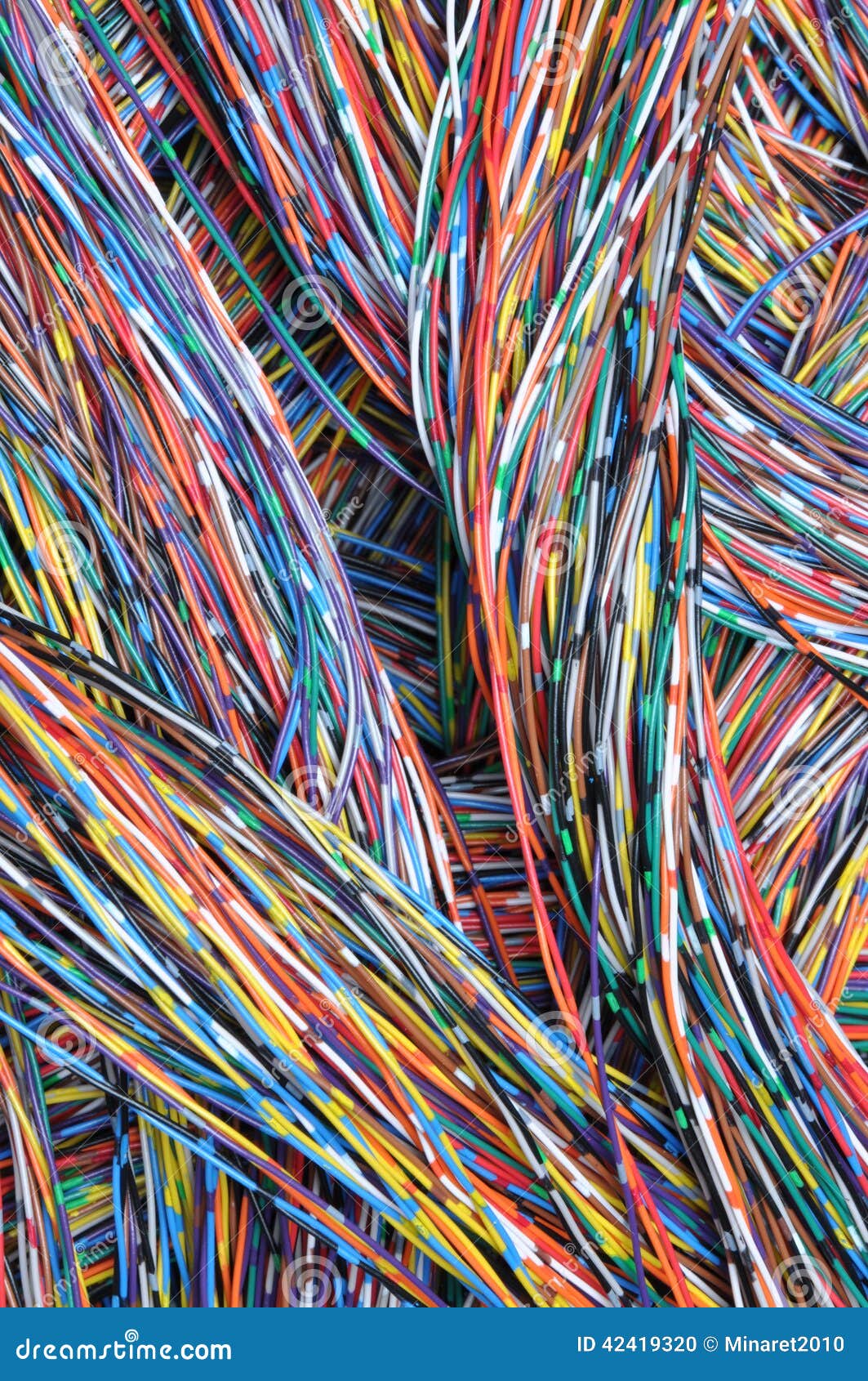 Colored Cables in the Global Networks Stock Photo - Image of industry ...