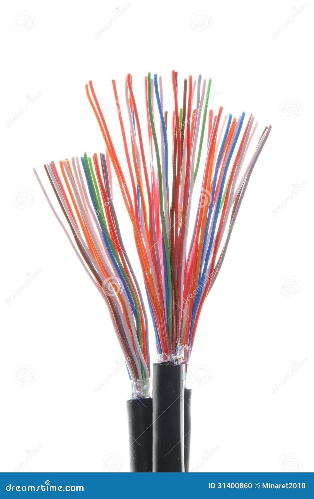 Colored cables stock photo. Image of electrical, ethernet - 31400860