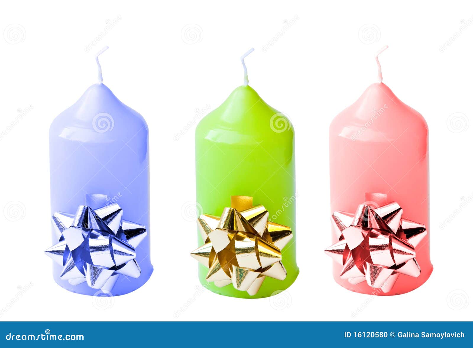 Colored candles stock photo. Image of gift, ribbon, celebration - 16120580