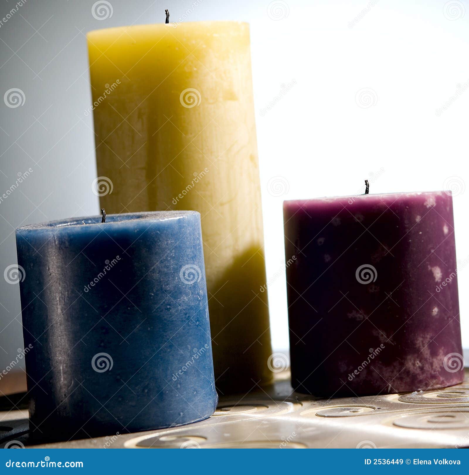 Colored candles stock image. Image of fire, white, still - 2536449