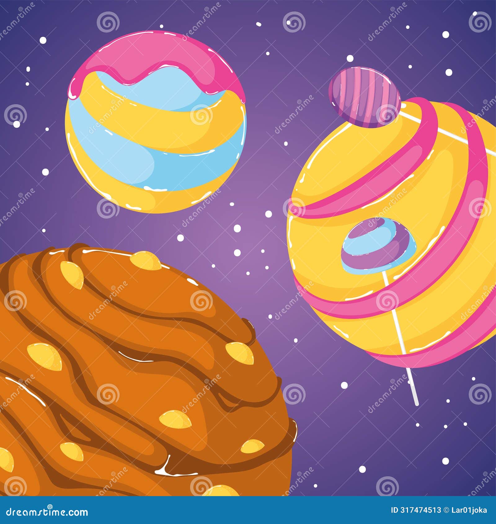 Colored Candy Land Sweet Abstract Space Vector Stock Vector ...