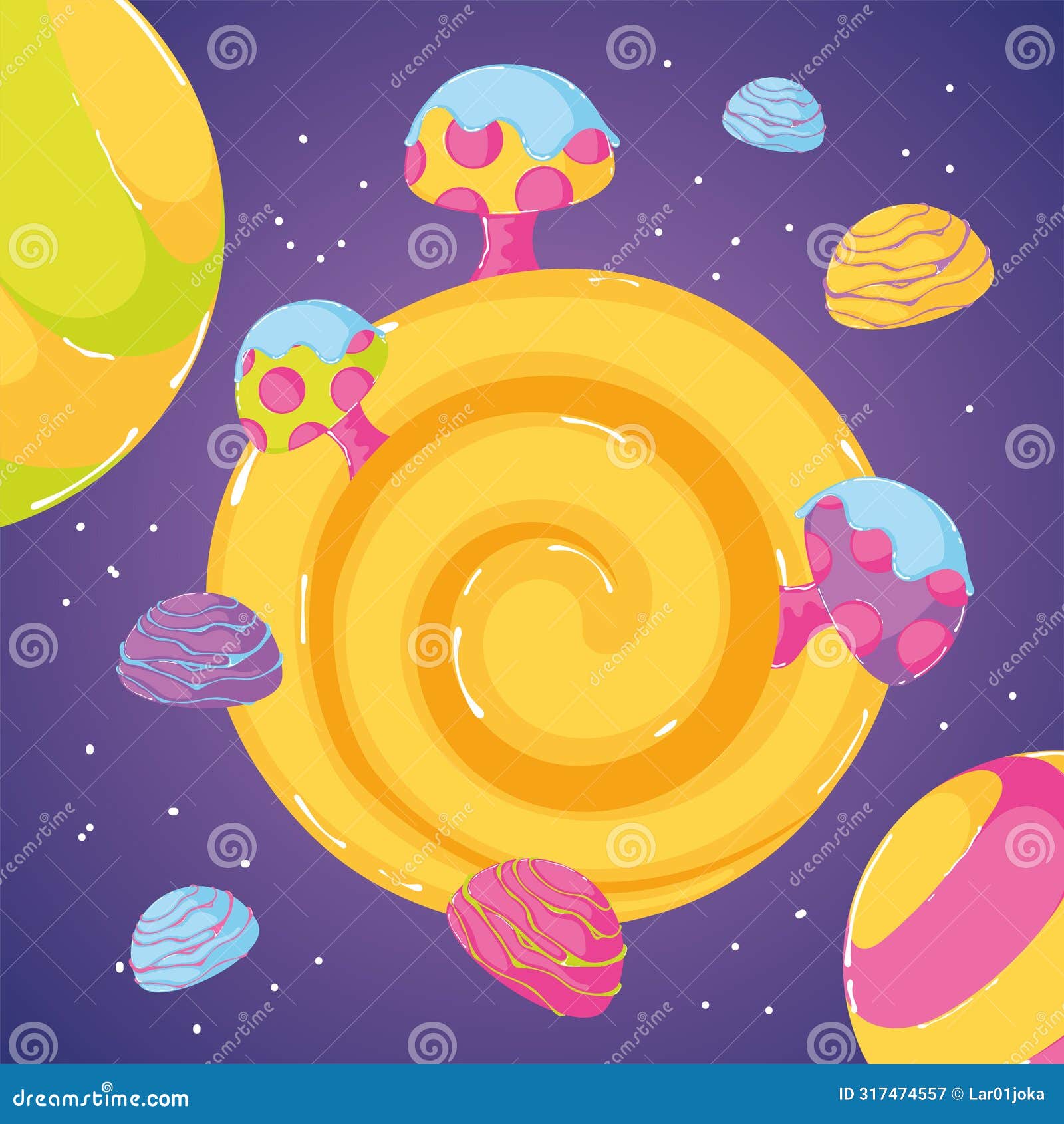 Colored Candy Land Sweet Abstract Space Vector Stock Vector ...