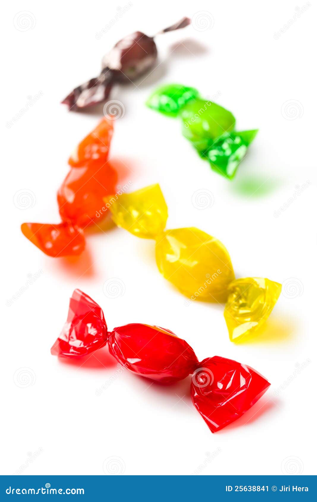 Colored Candy Wrapped in Foil Stock Image - Image of cheerful, foil ...