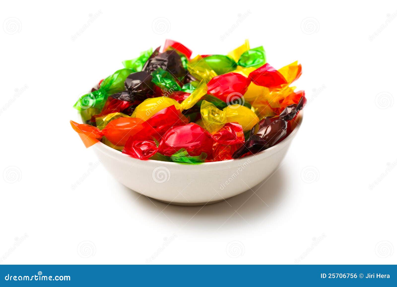 Colored Candy Wrapped in Foil Stock Photo - Image of bonbon, round ...