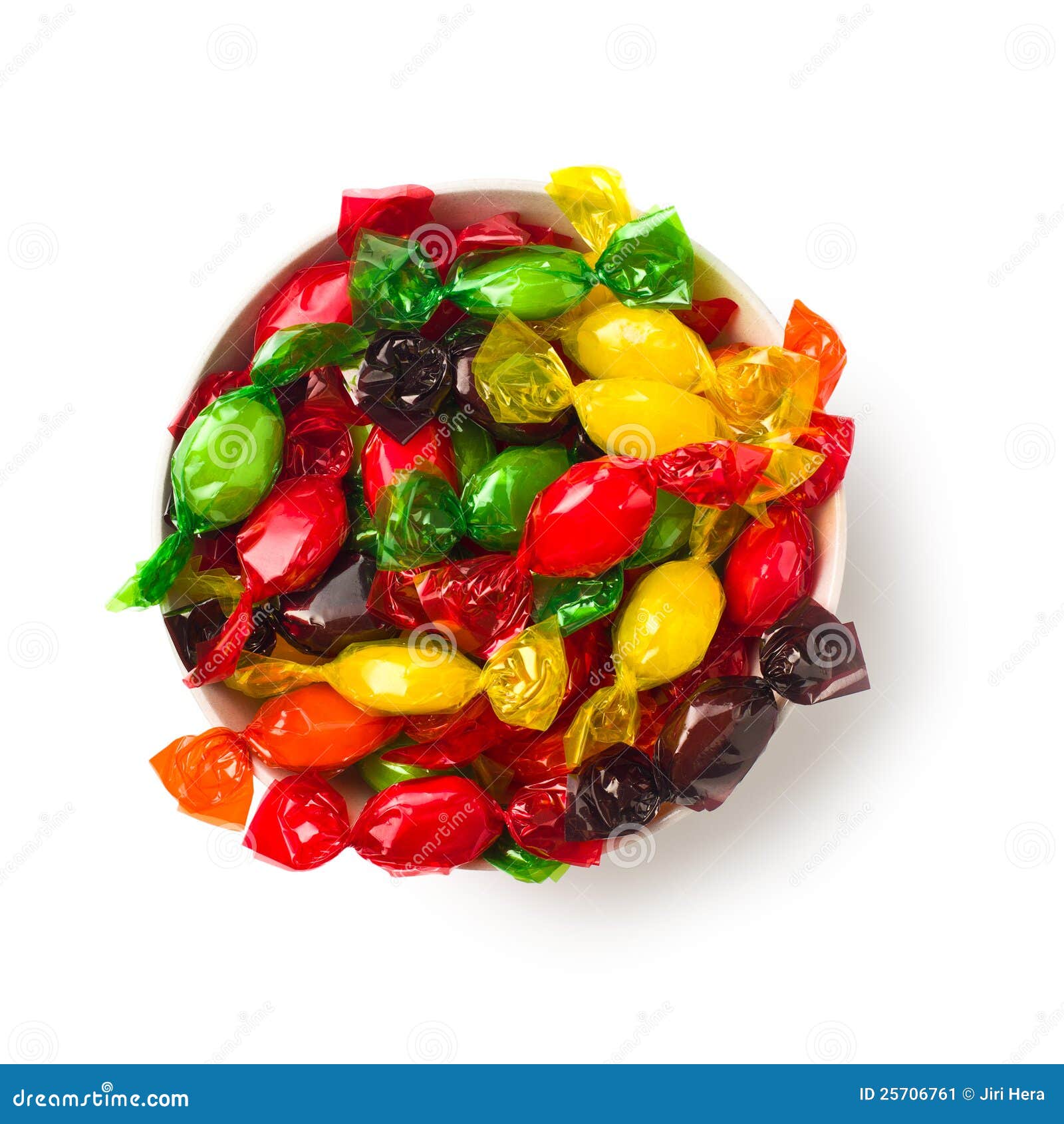Colored Candy Wrapped In Foil Stock Image - Image of shining, snack ...