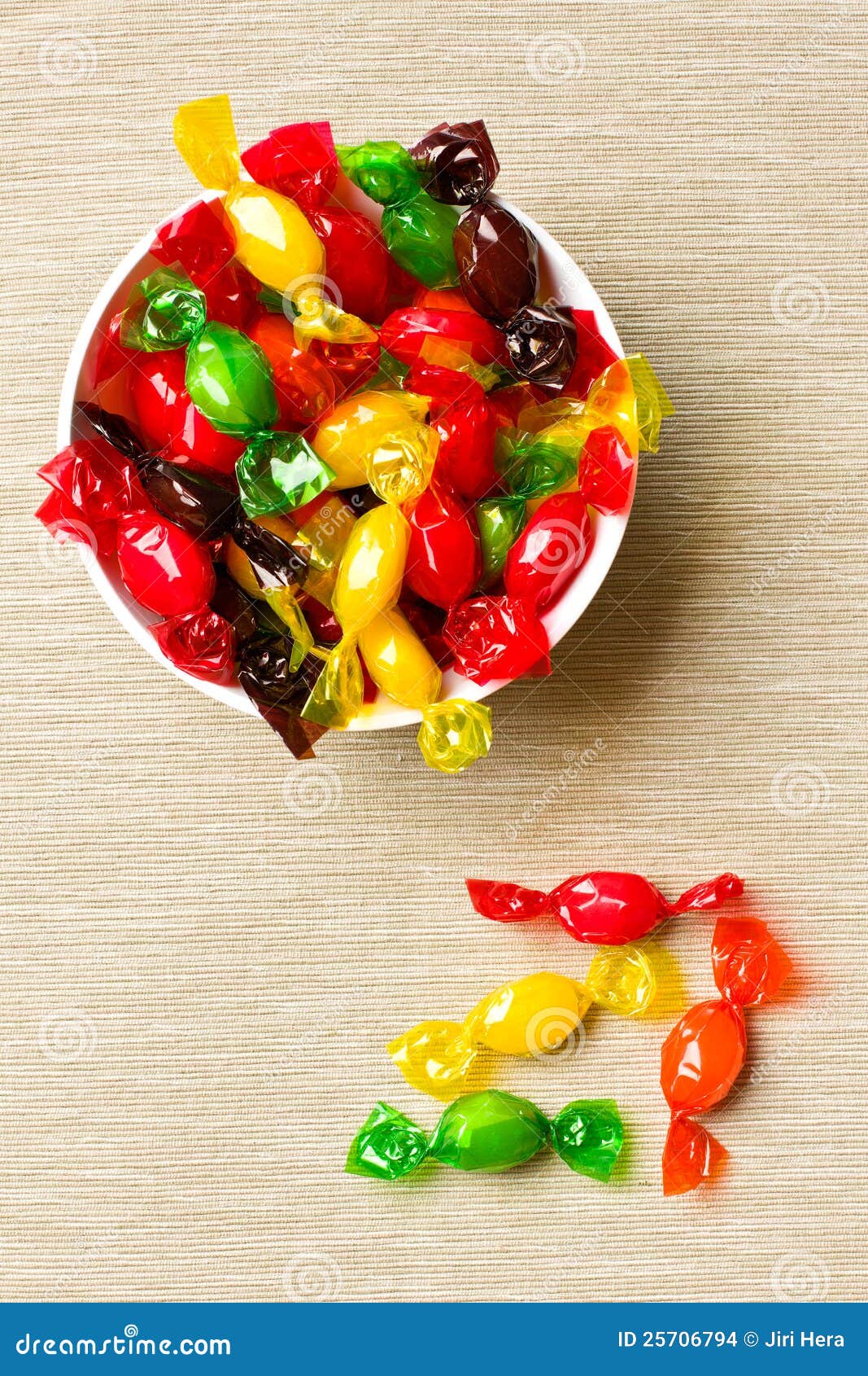 Colored Candy Wrapped in Foil Stock Photo - Image of cheerful ...