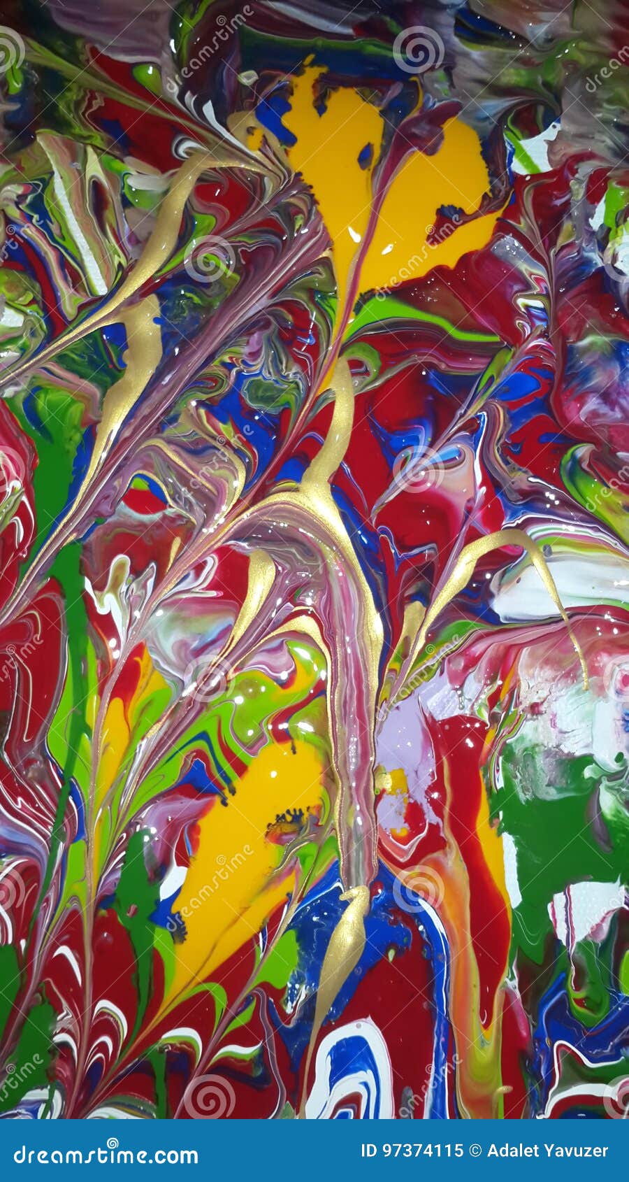 Colored Canvas Painting Abstract Stock Image - Image of seaside ...