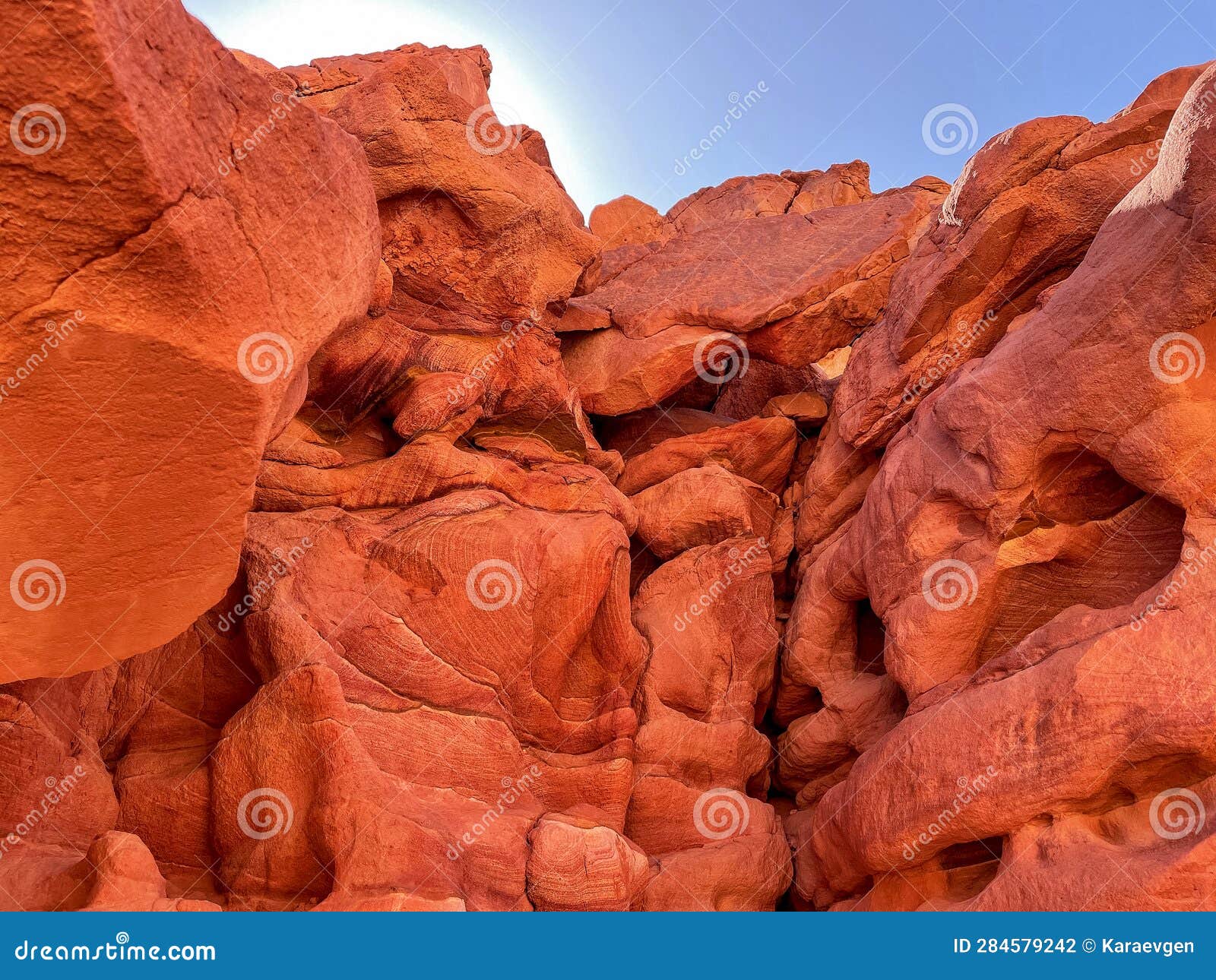 Colored Canyon with Red Rocks in Egypt Stock Photo - Image of park ...