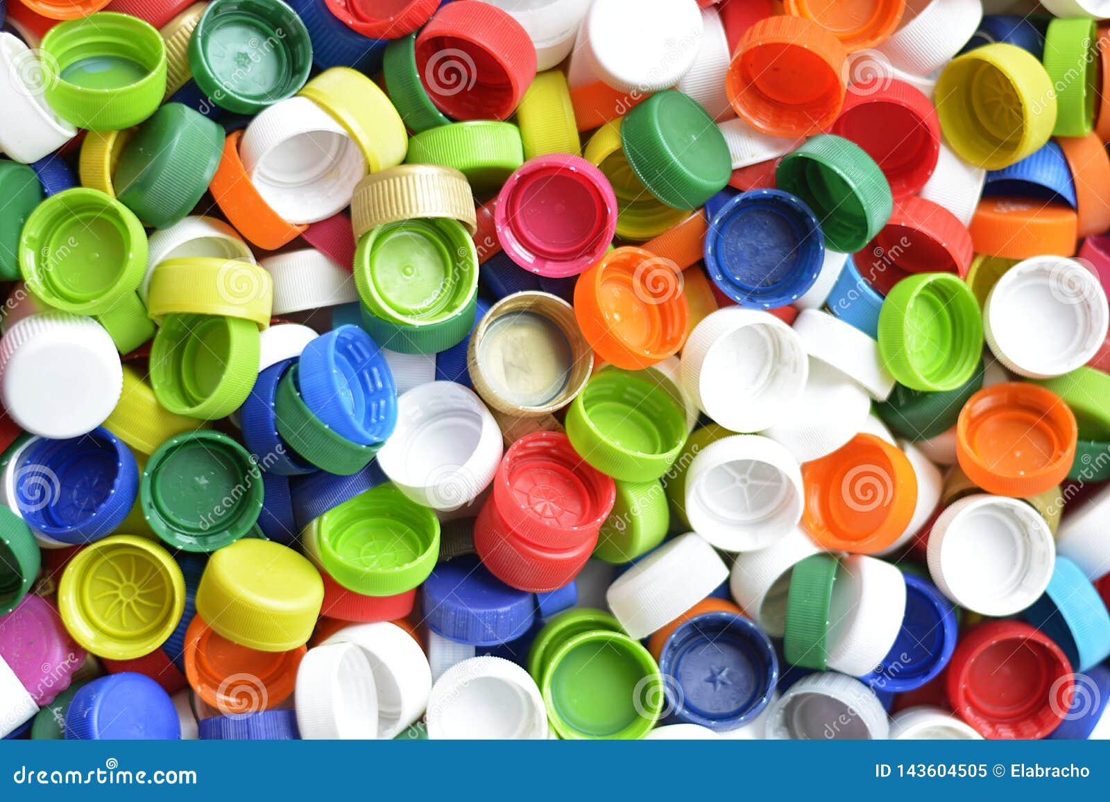 Colored Cap on Plastic Bottle Zero Waste Recycling Stock Image - Image ...